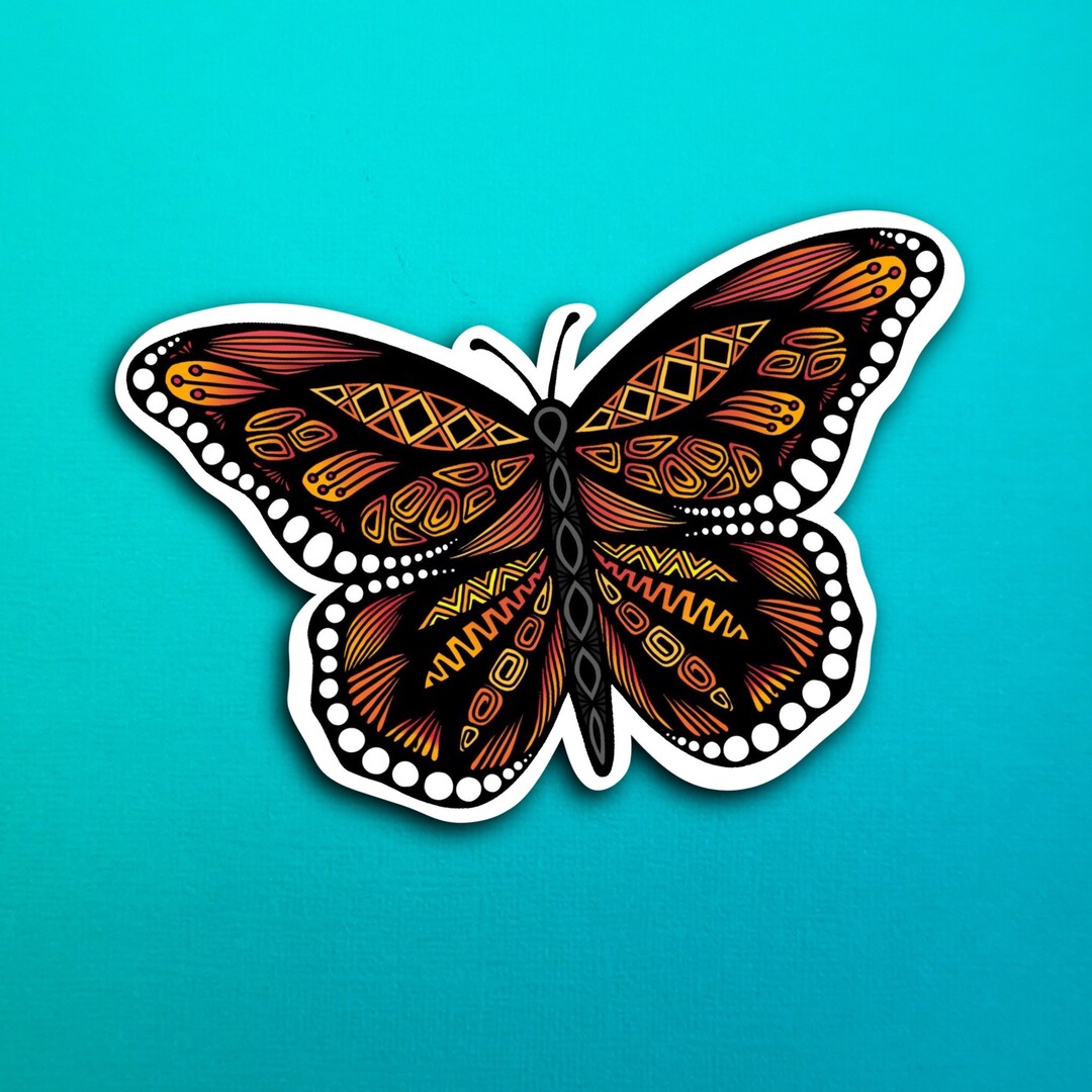 Monarch Butterfly Sticker WATERPROOF - Etsy