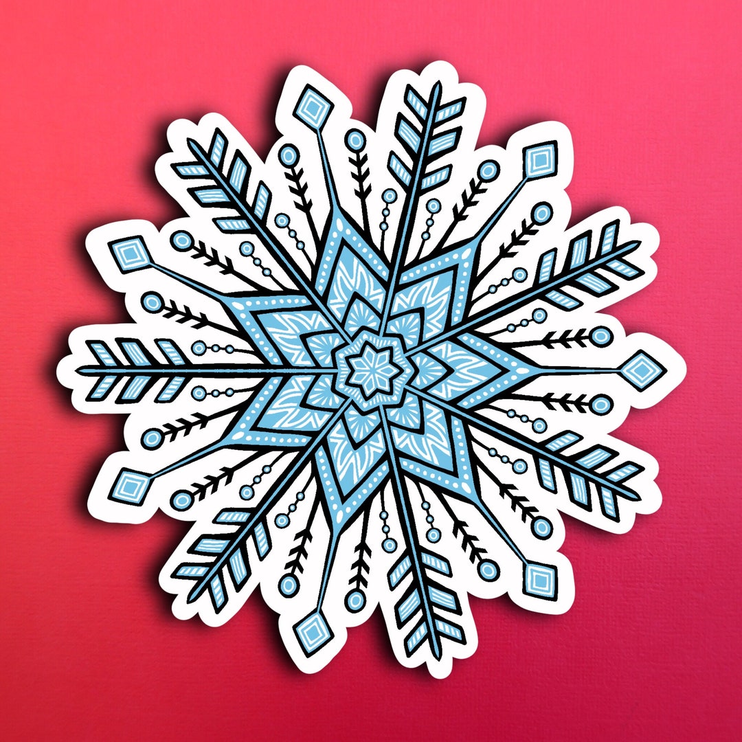 Snowflake Sticker WATERPROOF - Etsy