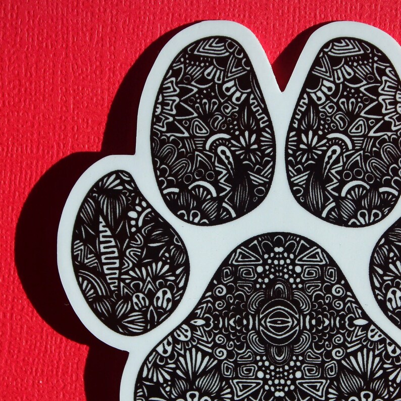 Paw Print Sticker WATERPROOF | Etsy