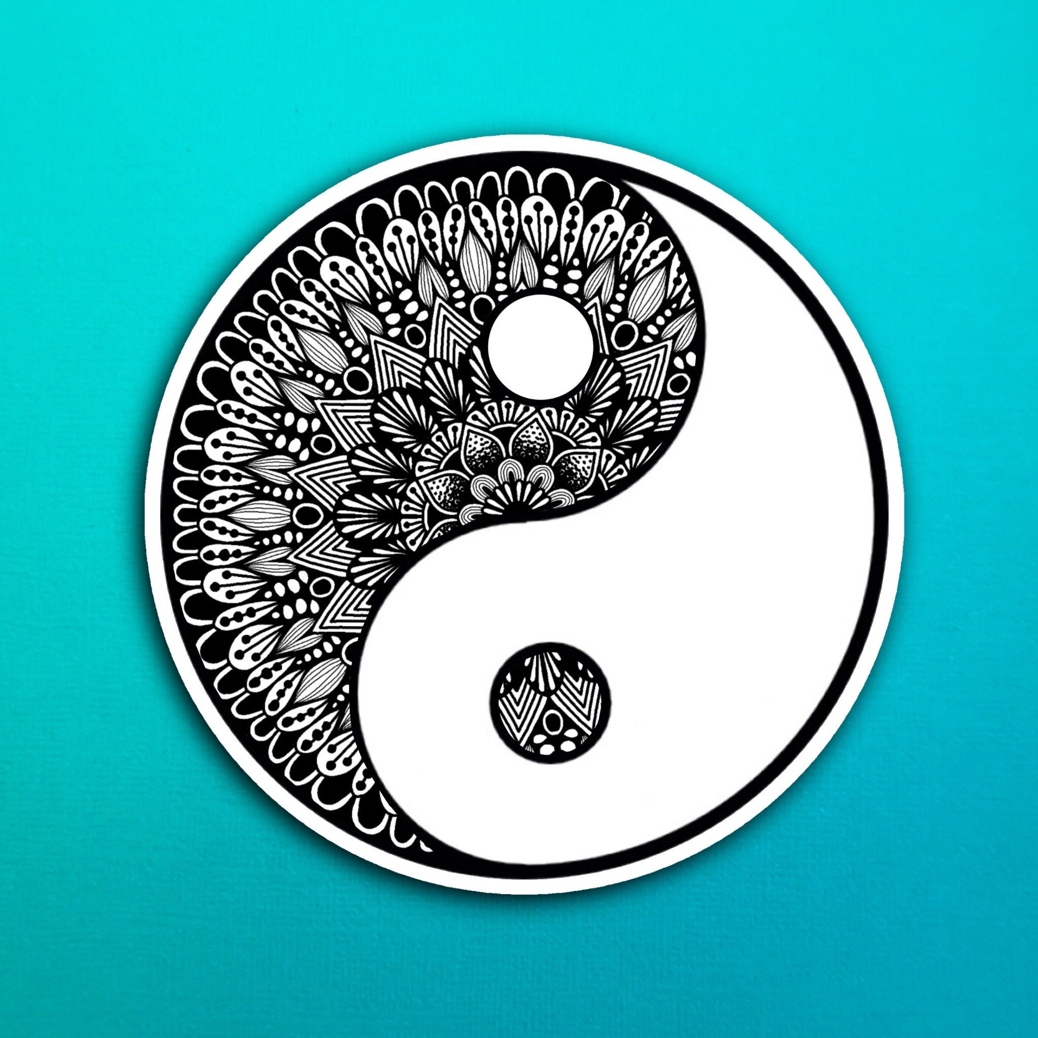 Ying Yang Sticker WATERPROOF - Etsy