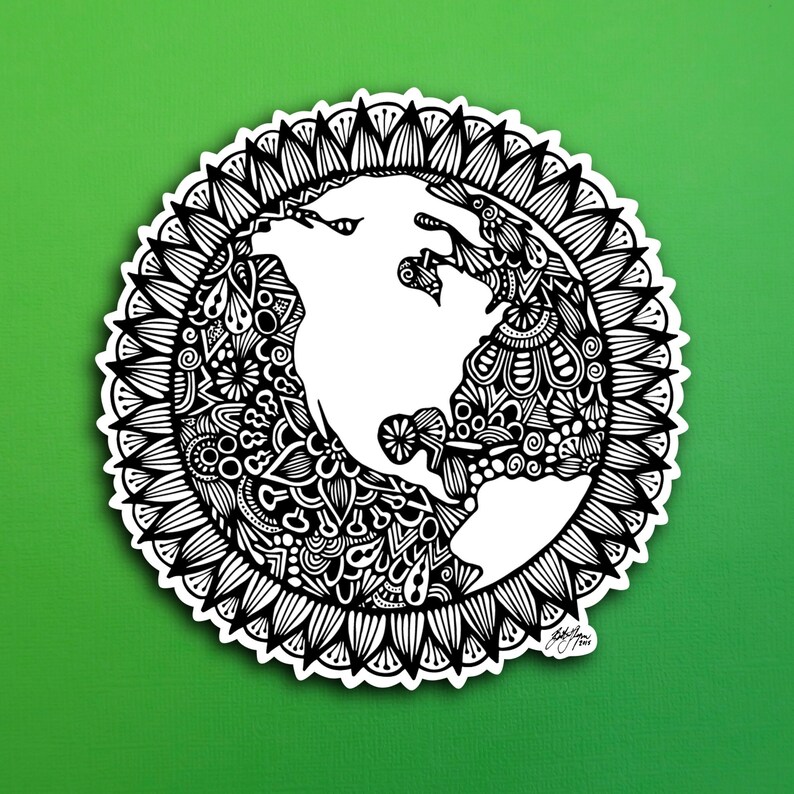 World Sticker WATERPROOF - Etsy