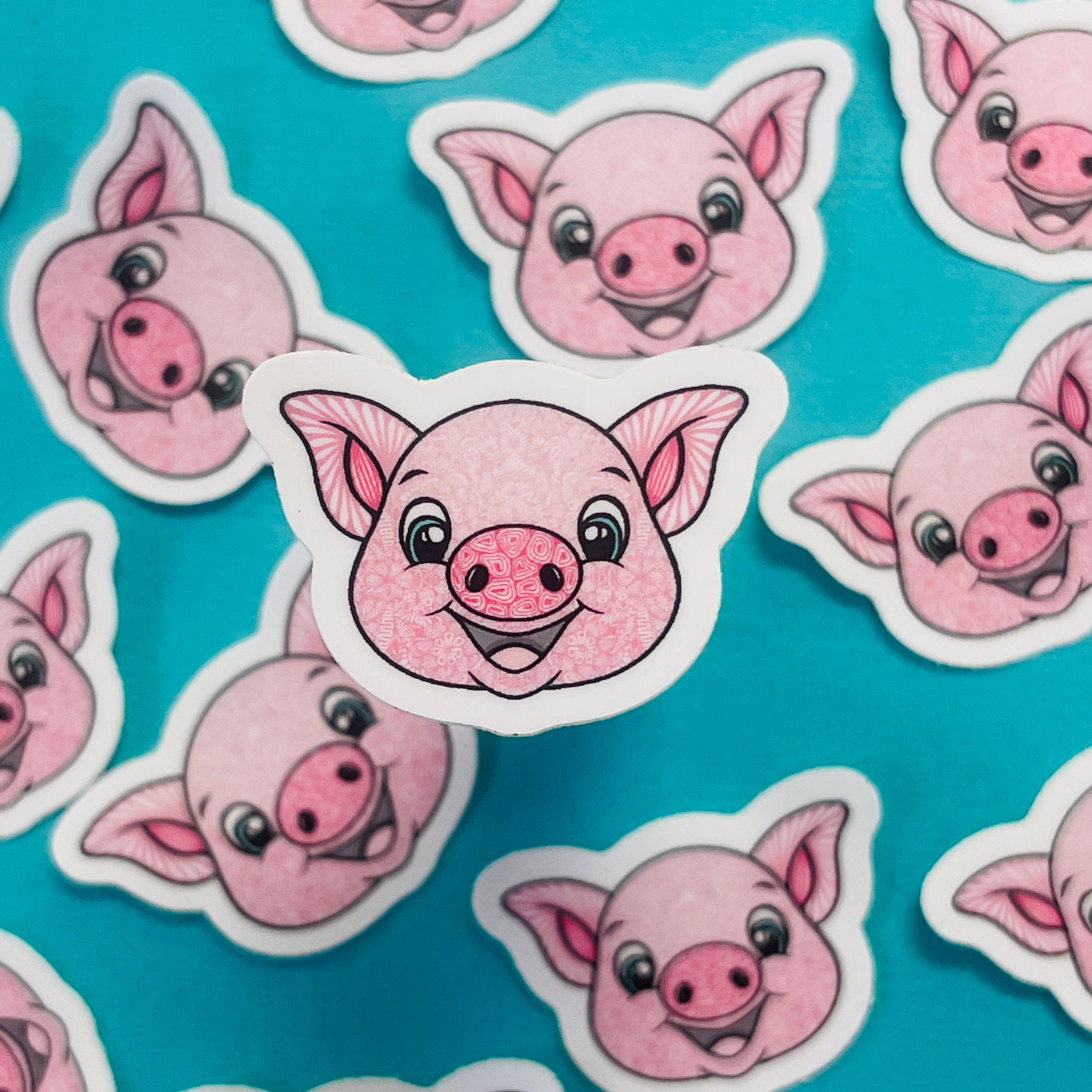 Mini Pig Sticker WATERPROOF - Etsy
