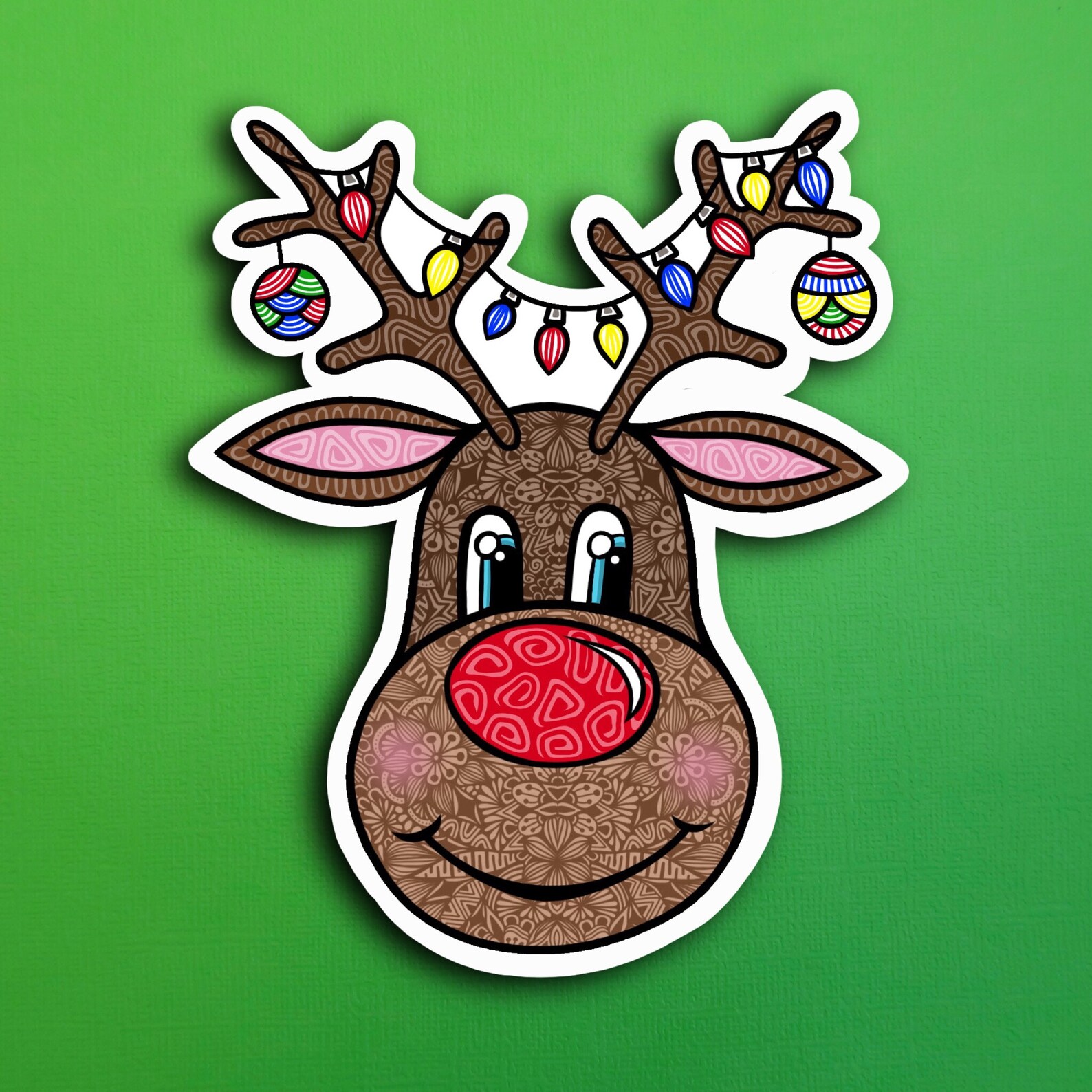 Reindeer Sticker WATERPROOF - Etsy
