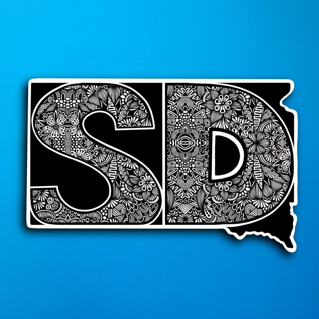 State South Dakota Sticker WATERPROOF - Etsy