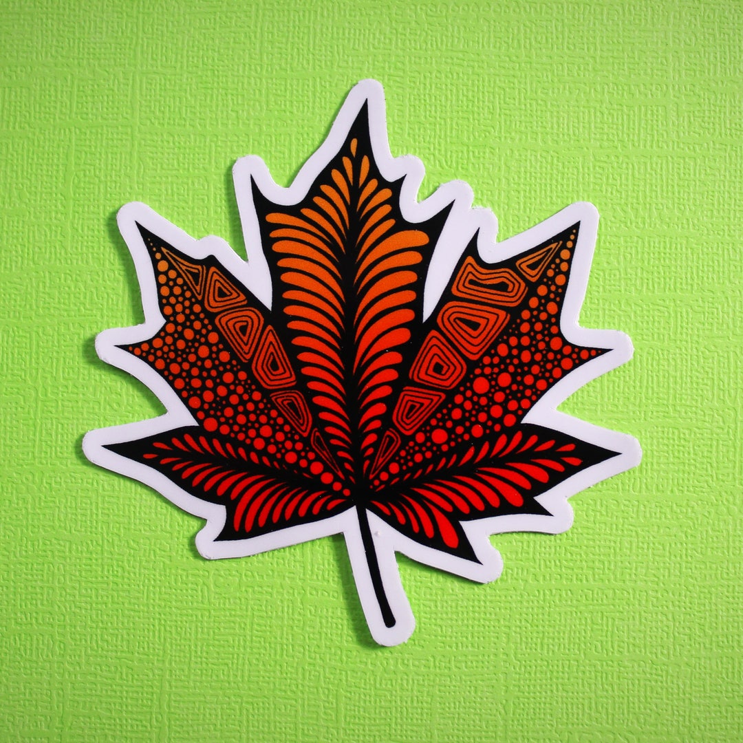 Maple Leaf Sticker WATERPROOF - Etsy
