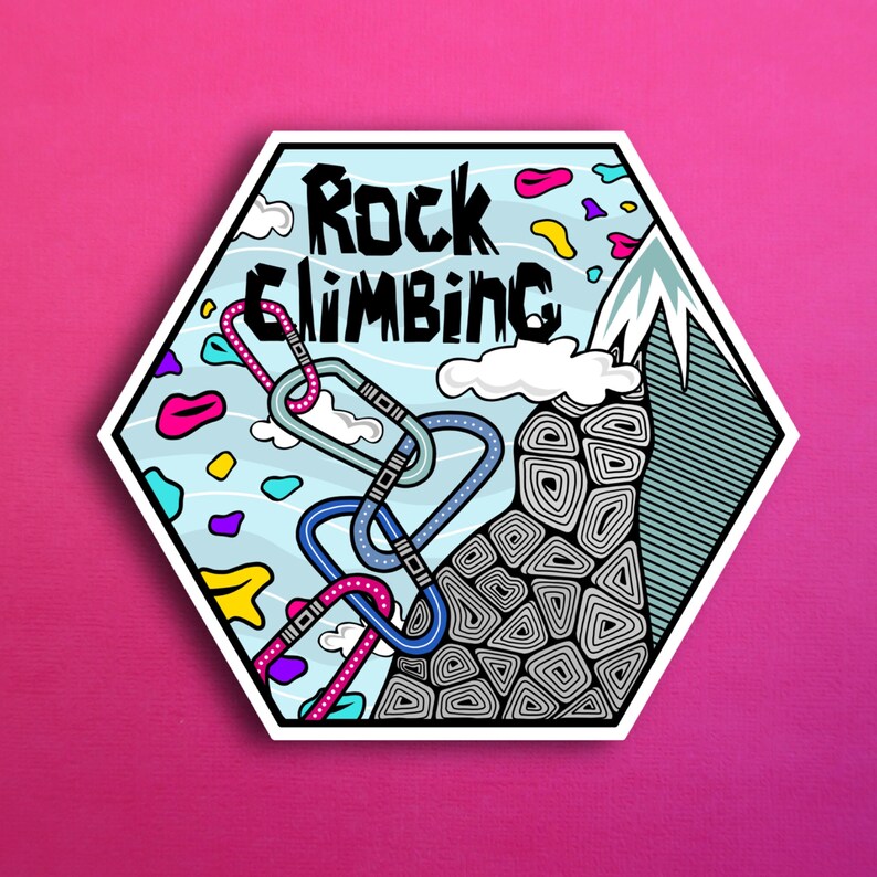 Rock Climbing Sticker WATERPROOF - Etsy