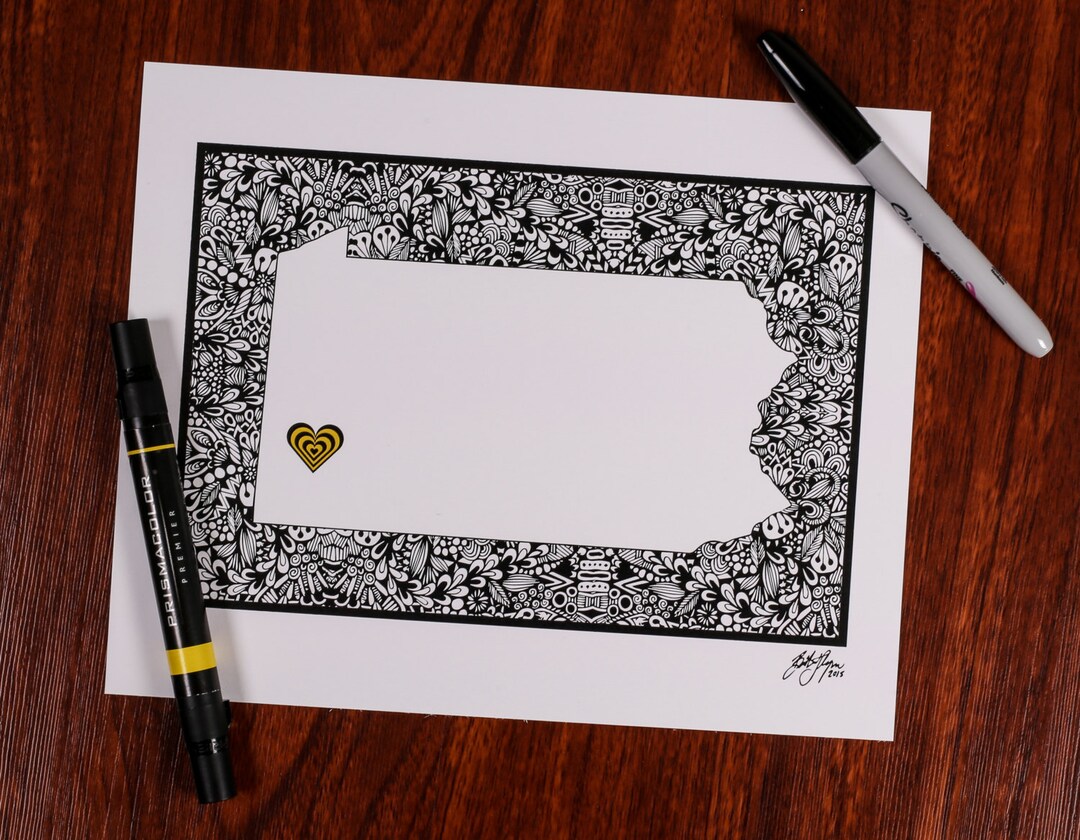 Zentangle - PA Love - Etsy