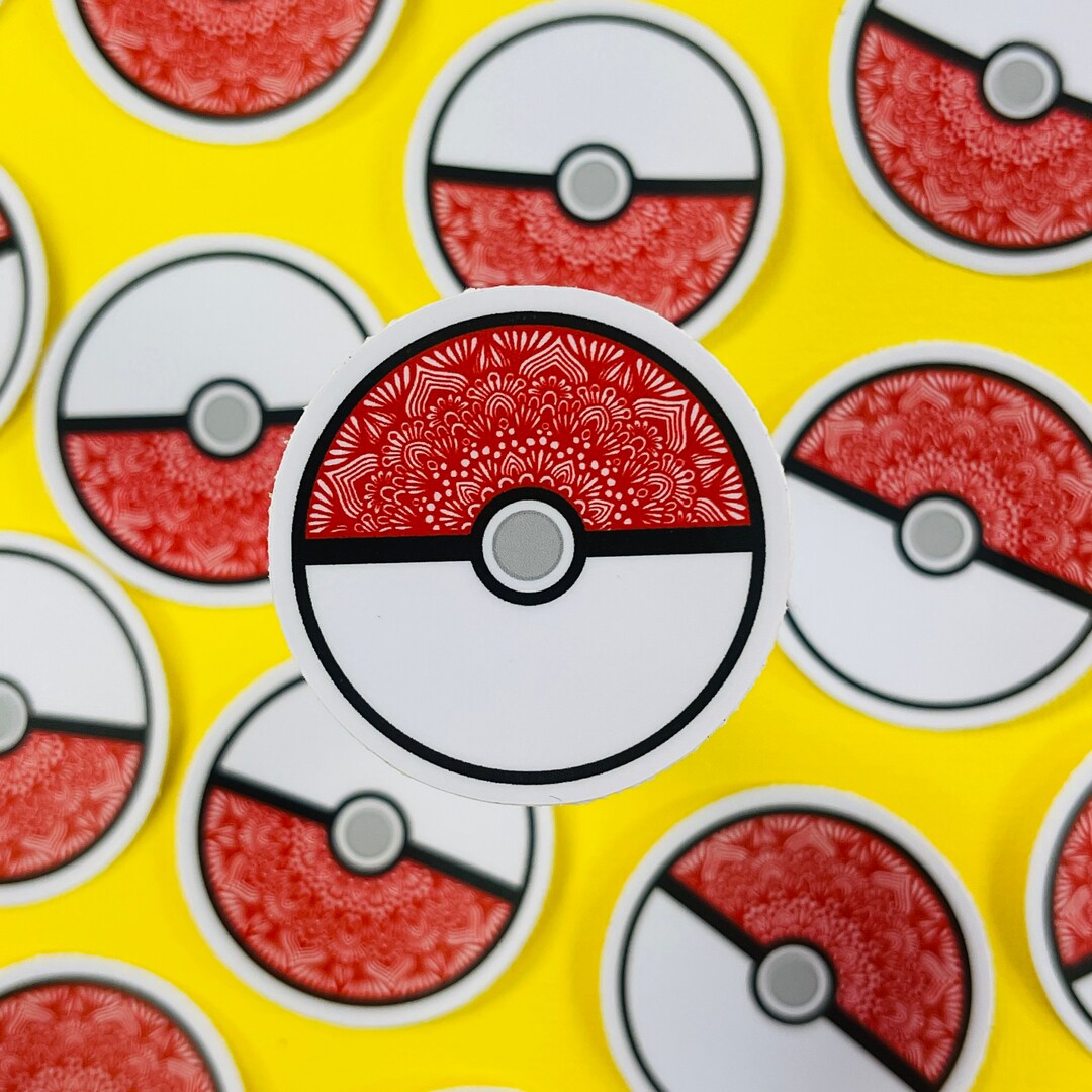Mini Pokemon Ball Sticker WATERPROOF - Etsy