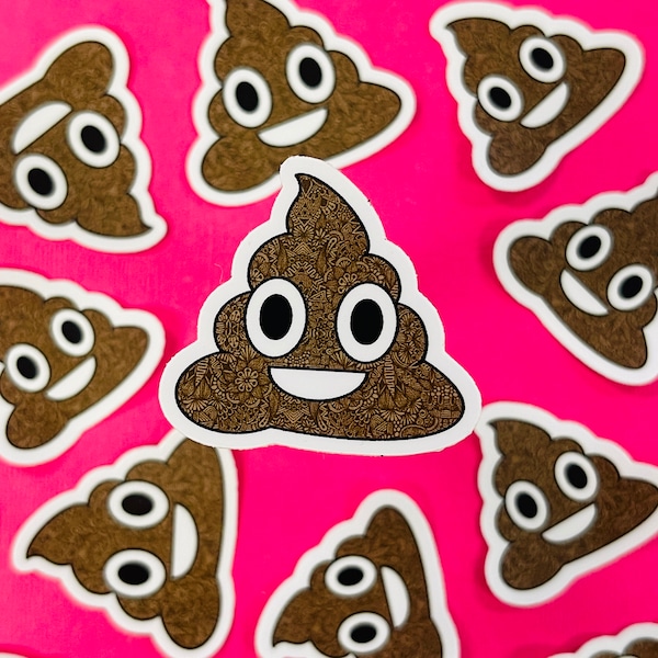 Poop Emoji Sticker - Etsy