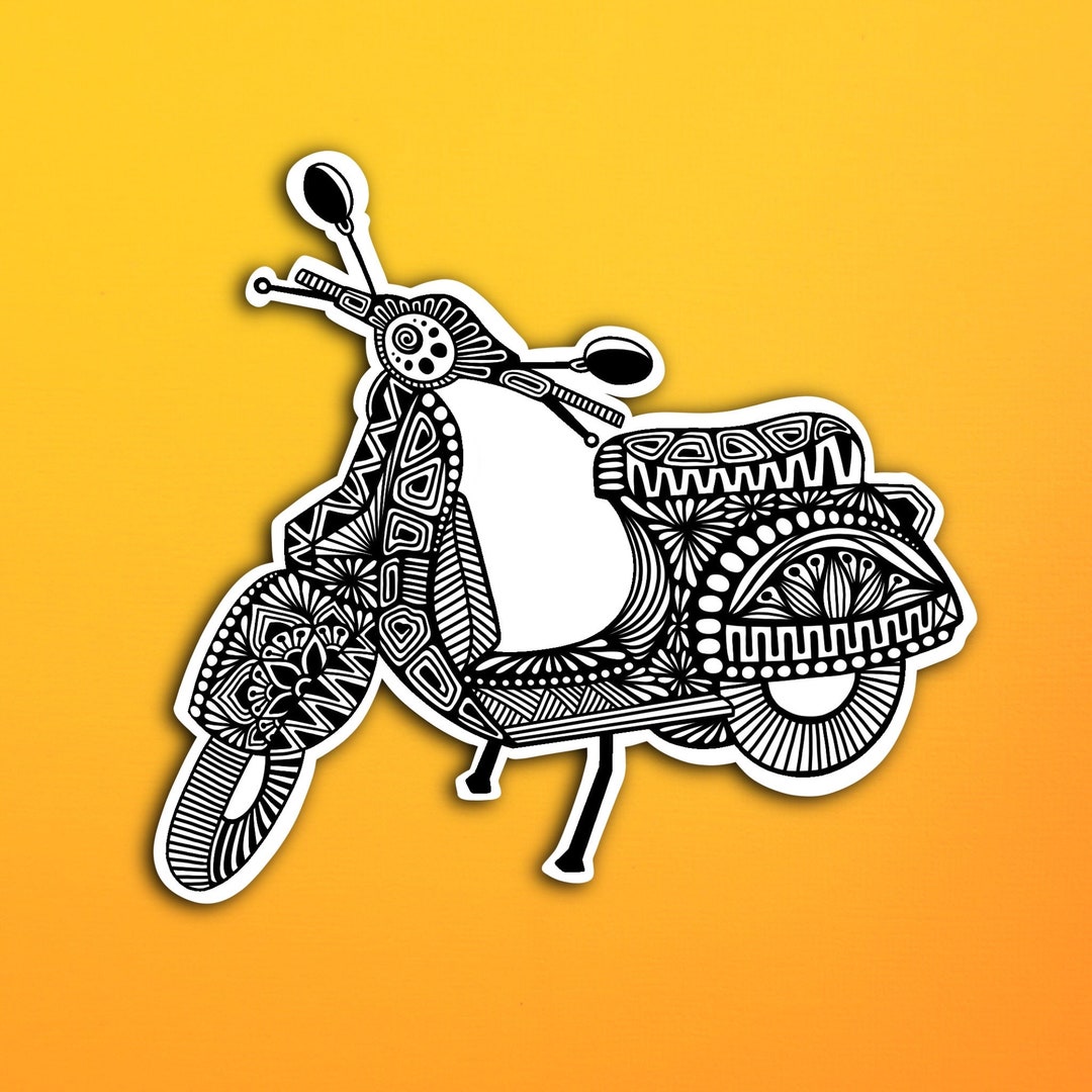 Moped Sticker WATERPROOF - Etsy