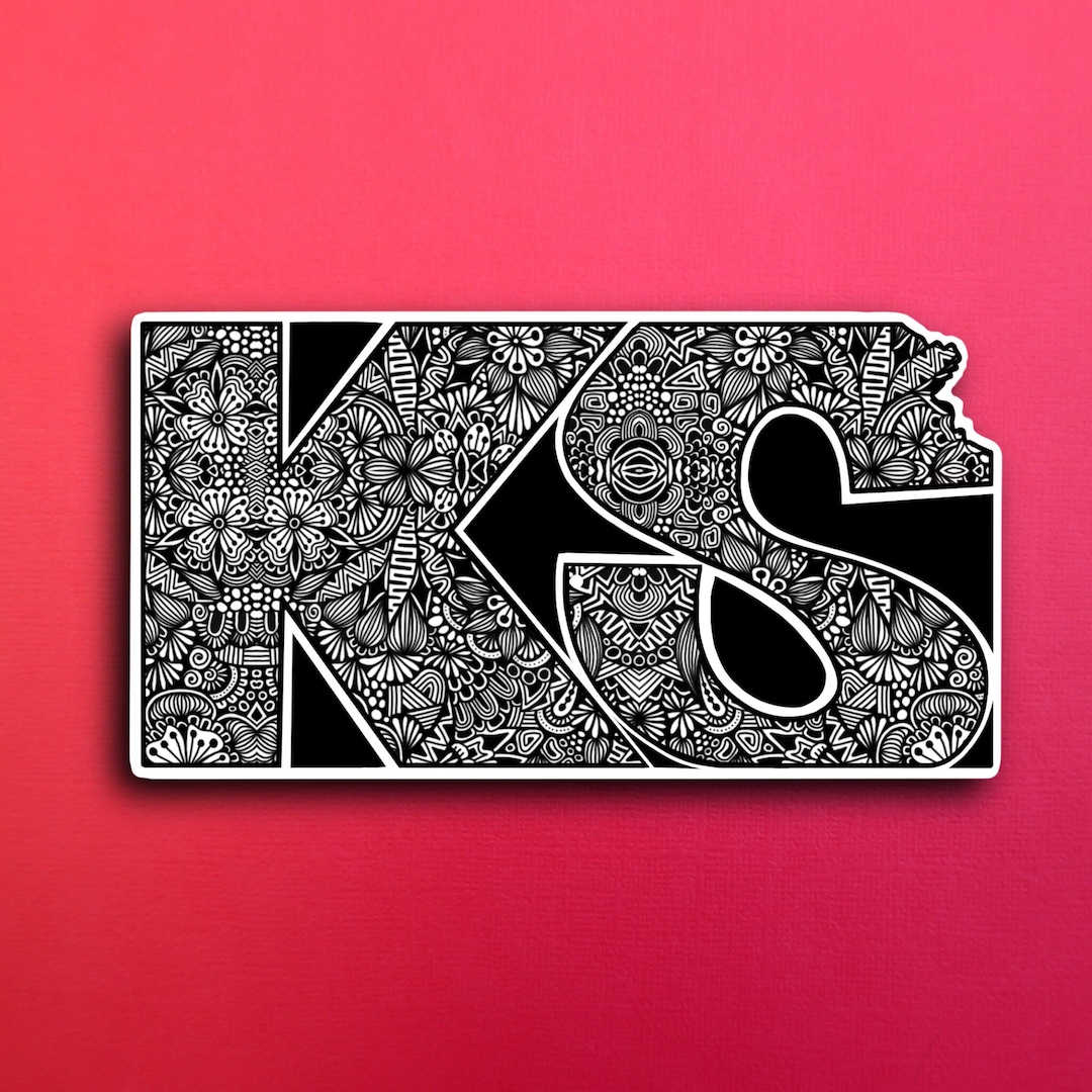 State Kansas Sticker WATERPROOF - Etsy