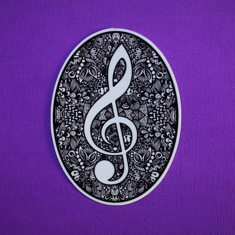 Music Note Sticker WATERPROOF | Etsy