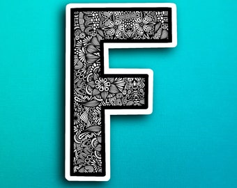 Letter F Sticker - Etsy