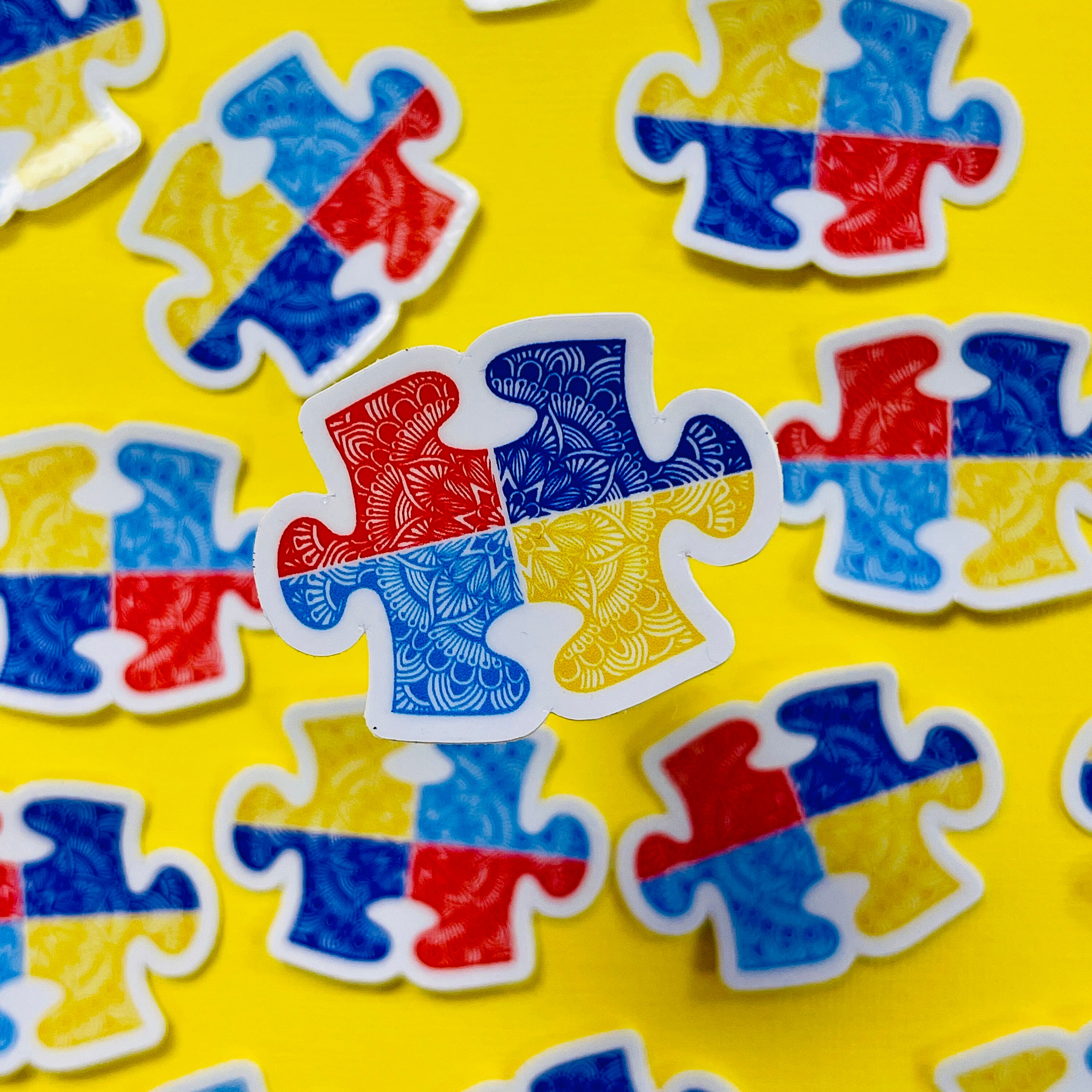 Autism Puzzle Piece Background