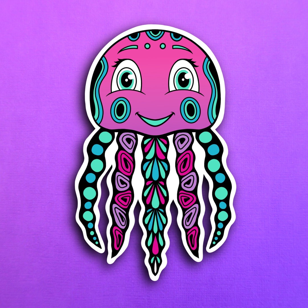 Zenimal Jamie the Jellyfish Sticker WATERPROOF - Etsy