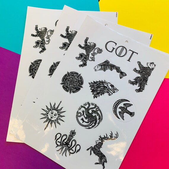 Mini GOT Sticker Sheet WATERPROOF WATERPROOF | Etsy