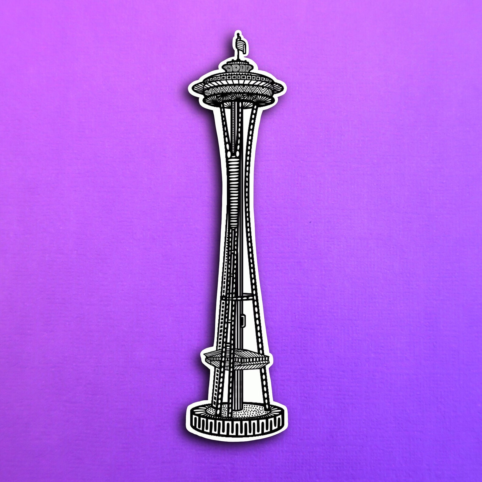 Space Needle Sticker WATERPROOF - Etsy