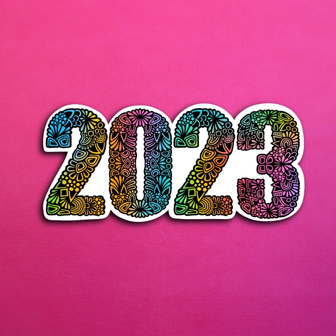 Rainbow 2023 Sticker WATERPROOF - Etsy