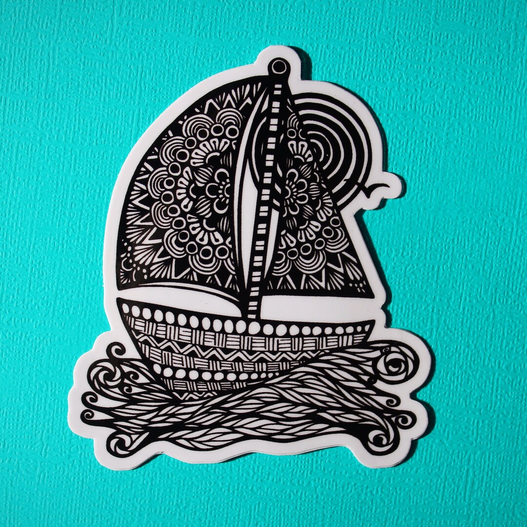 Sail Boat Sticker WATERPROOF - Etsy