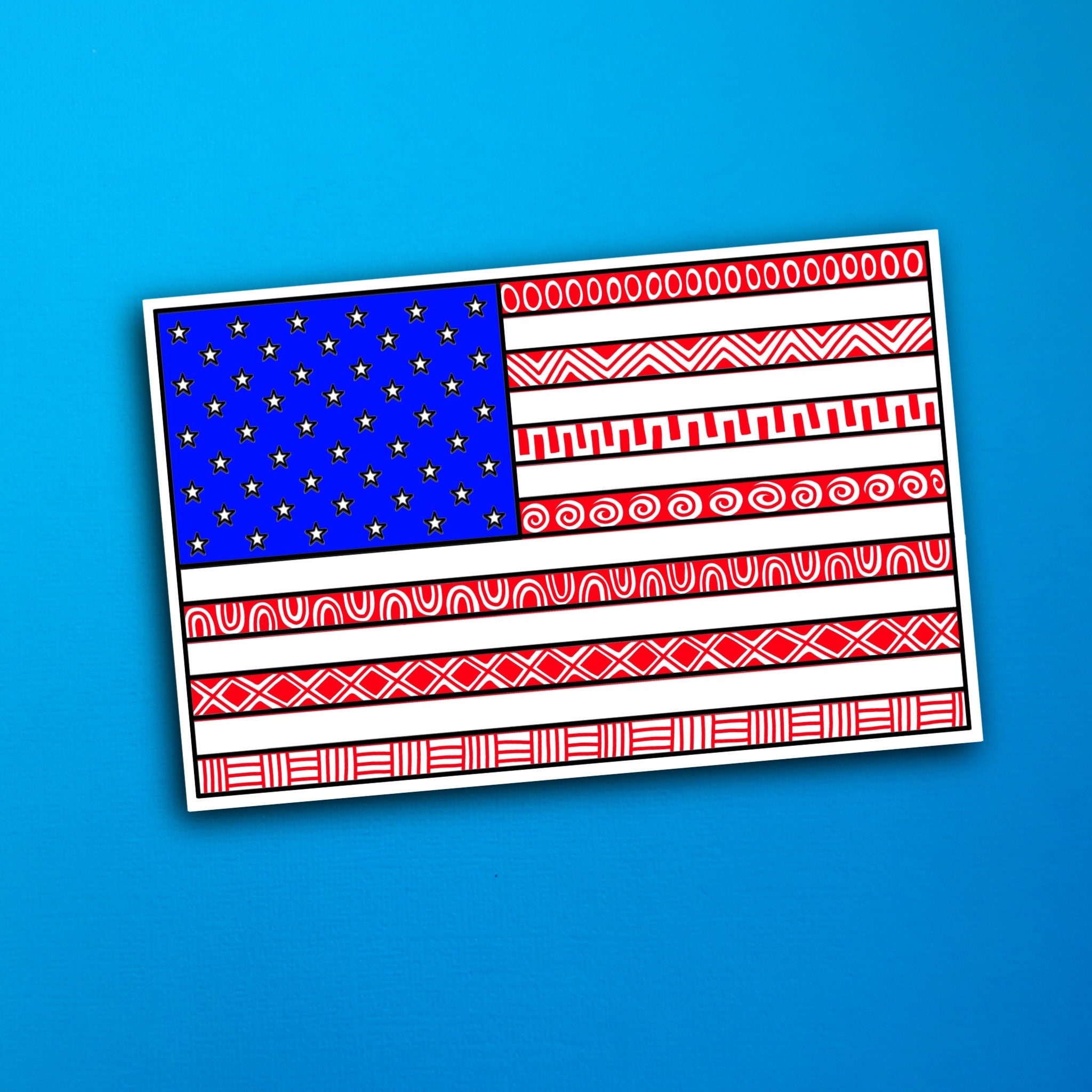 American Flag Sticker WATERPROOF - Etsy