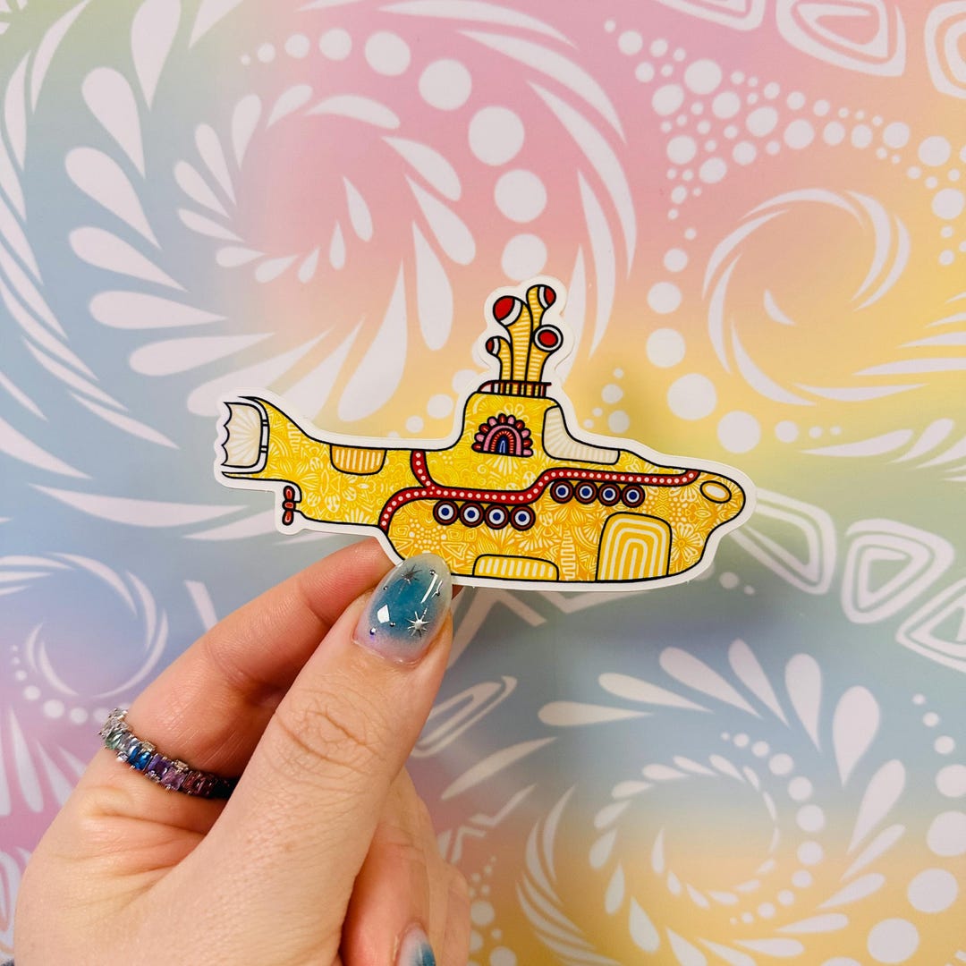 Misprinted Yellow Submarine Sticker WATERPROOF - Etsy