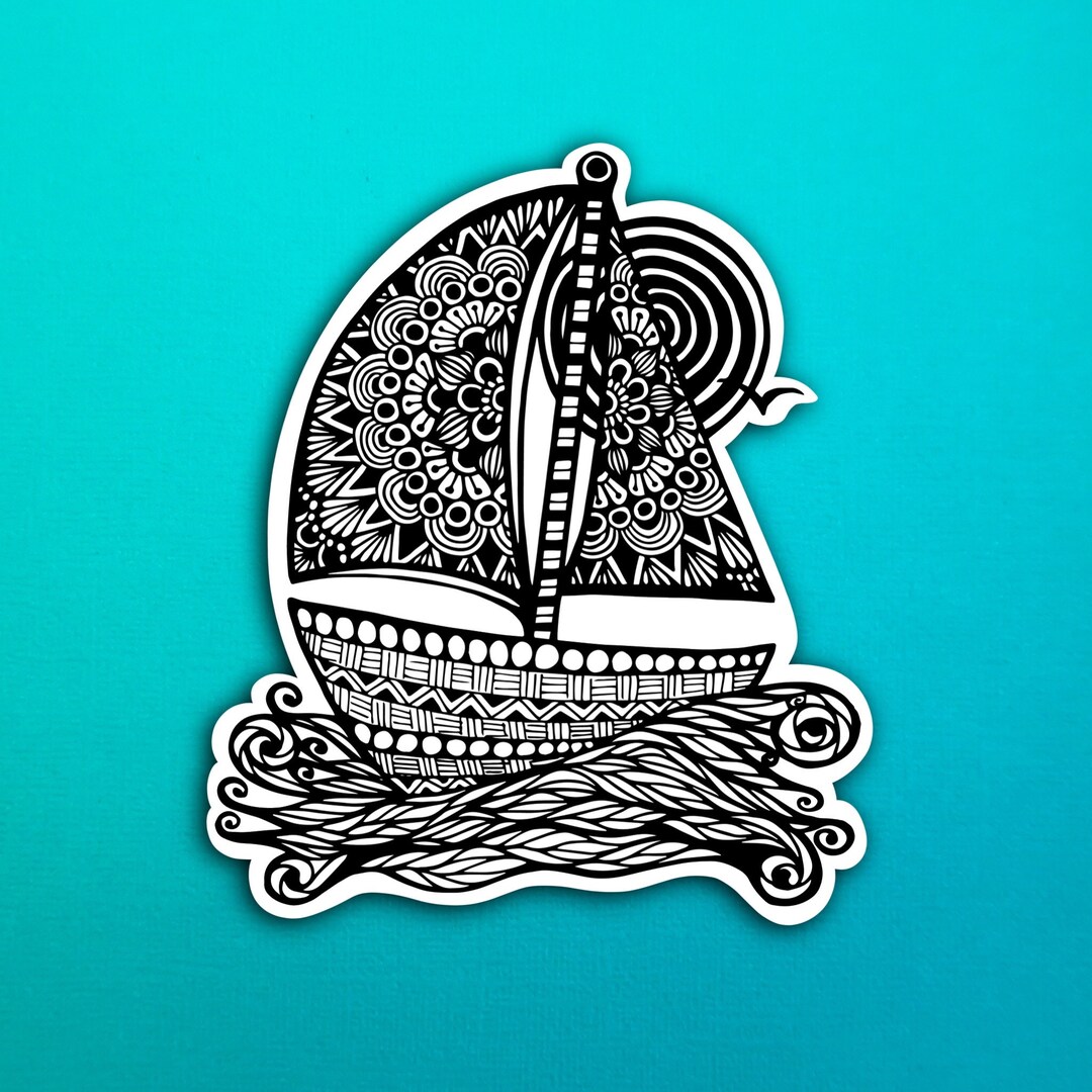 Sail Boat Sticker WATERPROOF - Etsy