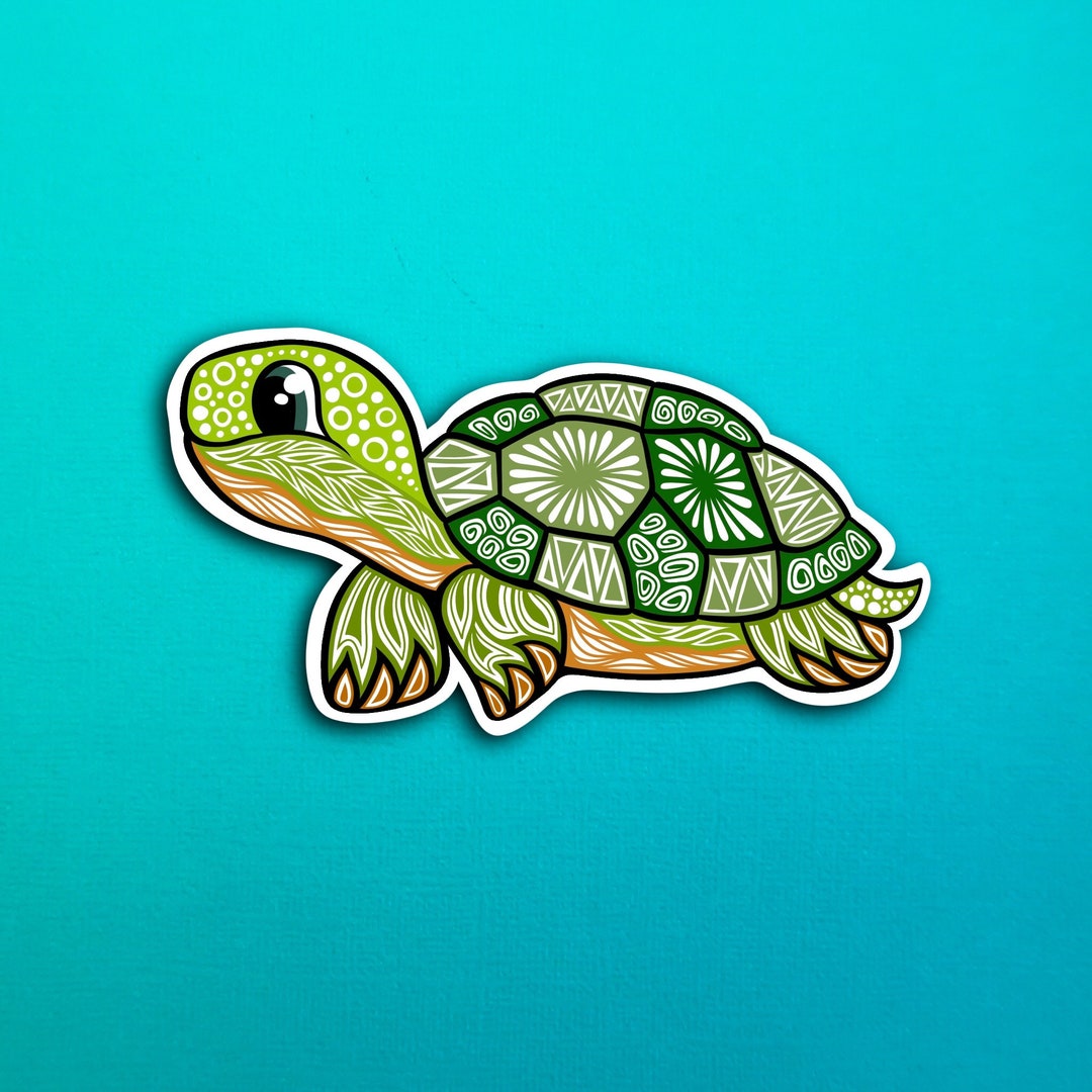 Baby Turtle Sticker WATERPROOF - Etsy