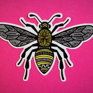 Bee Sticker WATERPROOF | Etsy