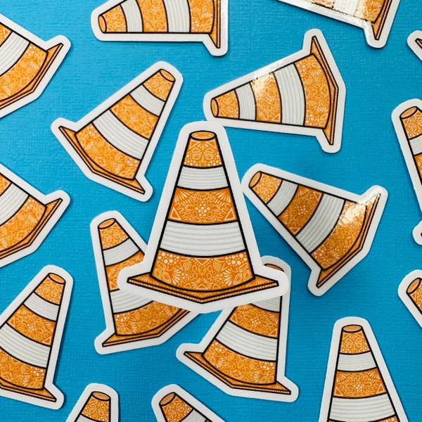 Traffic Cone Sticker - Etsy