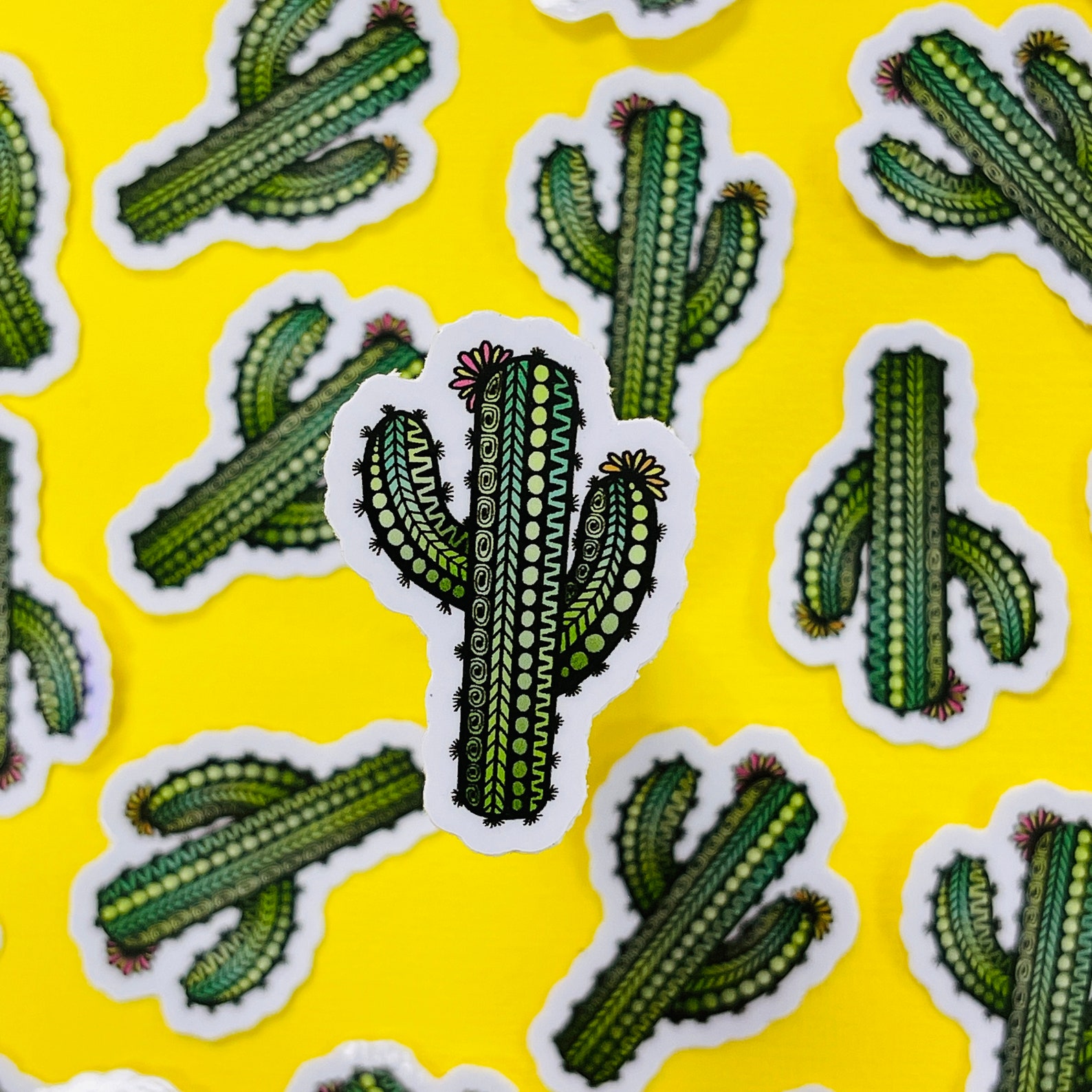 Mini Cactus Sticker WATERPROOF - Etsy