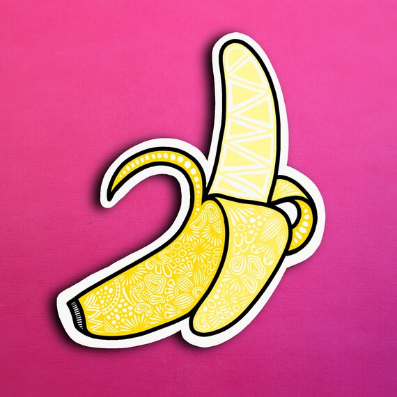 Banana Sticker WATERPROOF | Etsy