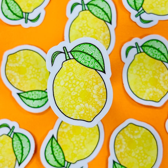 Mini Lemon Sticker WATERPROOF - Etsy