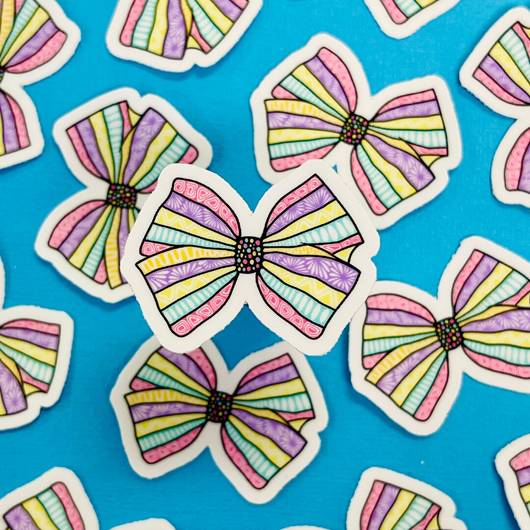 Mini Bow Sticker (WATERPROOF) - Etsy
