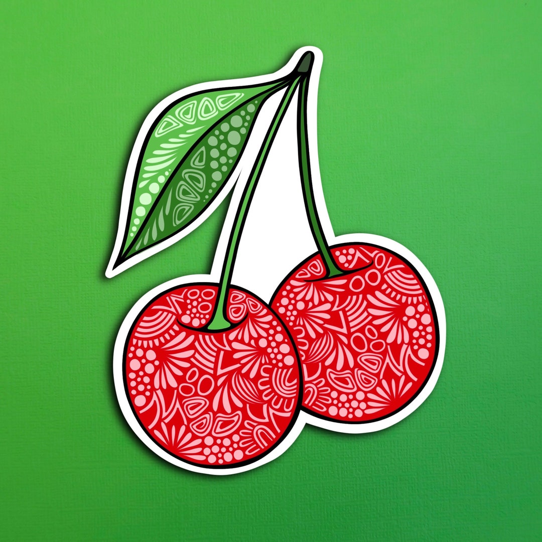 NEW Cherry Sticker WATERPROOF - Etsy