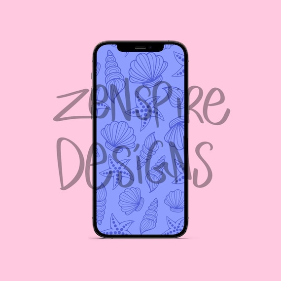 Purple Seashells Phone Wallpaper - Etsy
