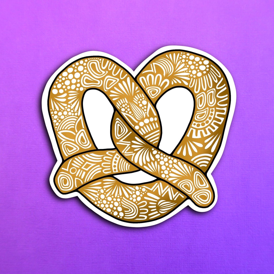 Pretzel Sticker WATERPROOF - Etsy