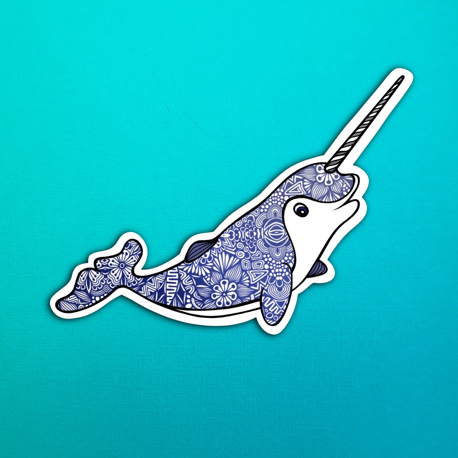 Narwhal Sticker WATERPROOF - Etsy