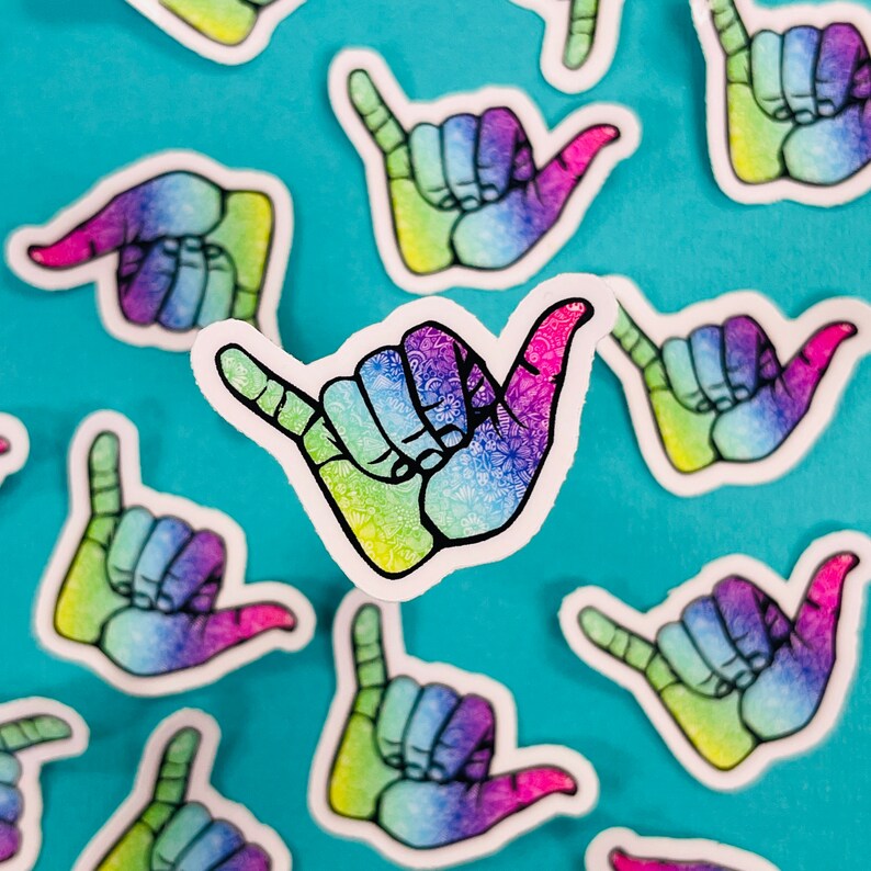 Mini Hang Ten Sticker WATERPROOF - Etsy