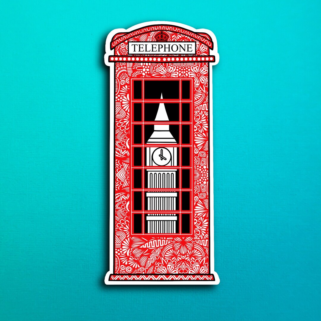 Phone Booth Sticker (WATERPROOF) - Etsy