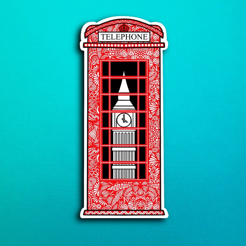 Phone Booth Sticker WATERPROOF | Etsy