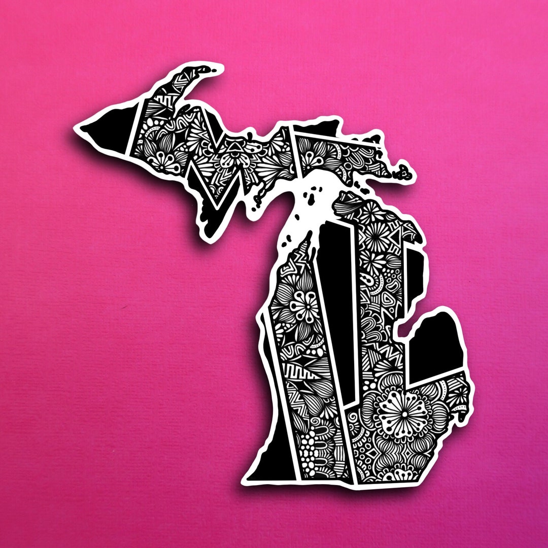 State Michigan Sticker WATERPROOF - Etsy