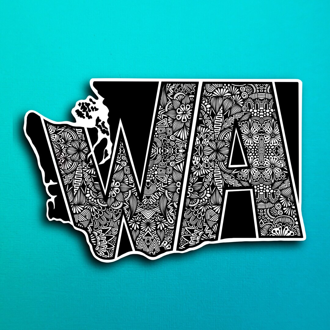 State Washington Sticker WATERPROOF - Etsy
