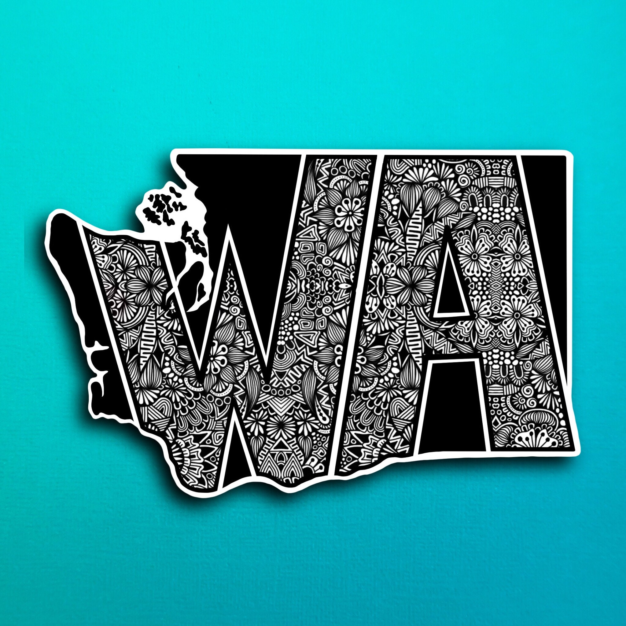 State Washington Sticker WATERPROOF - Etsy