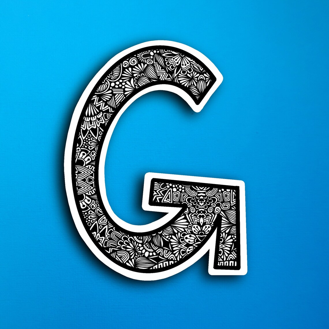 Small Block Letter G Sticker WATERPROOF | Etsy