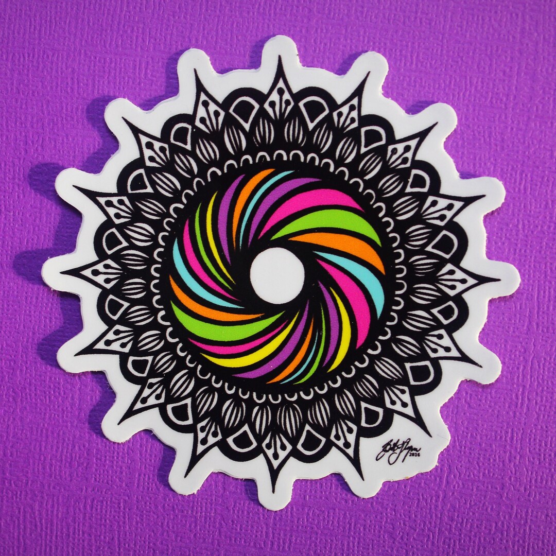 Rainbow Swirl Sticker (WATERPROOF) - Etsy