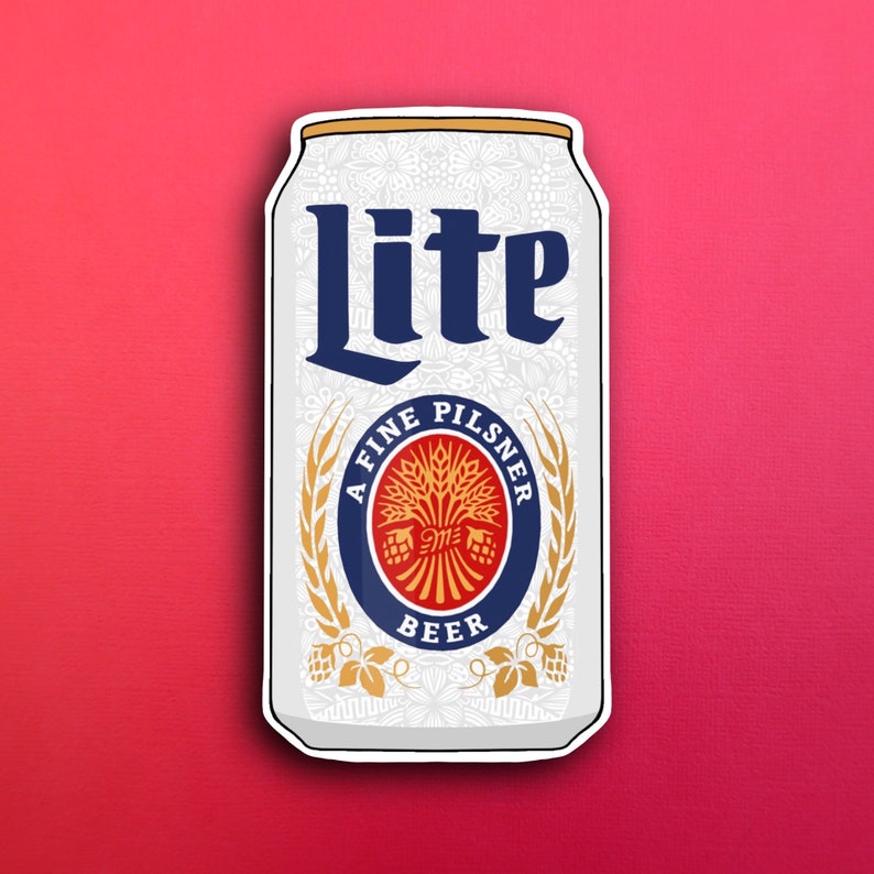 Miller Lite Sticker WATERPROOF | Etsy