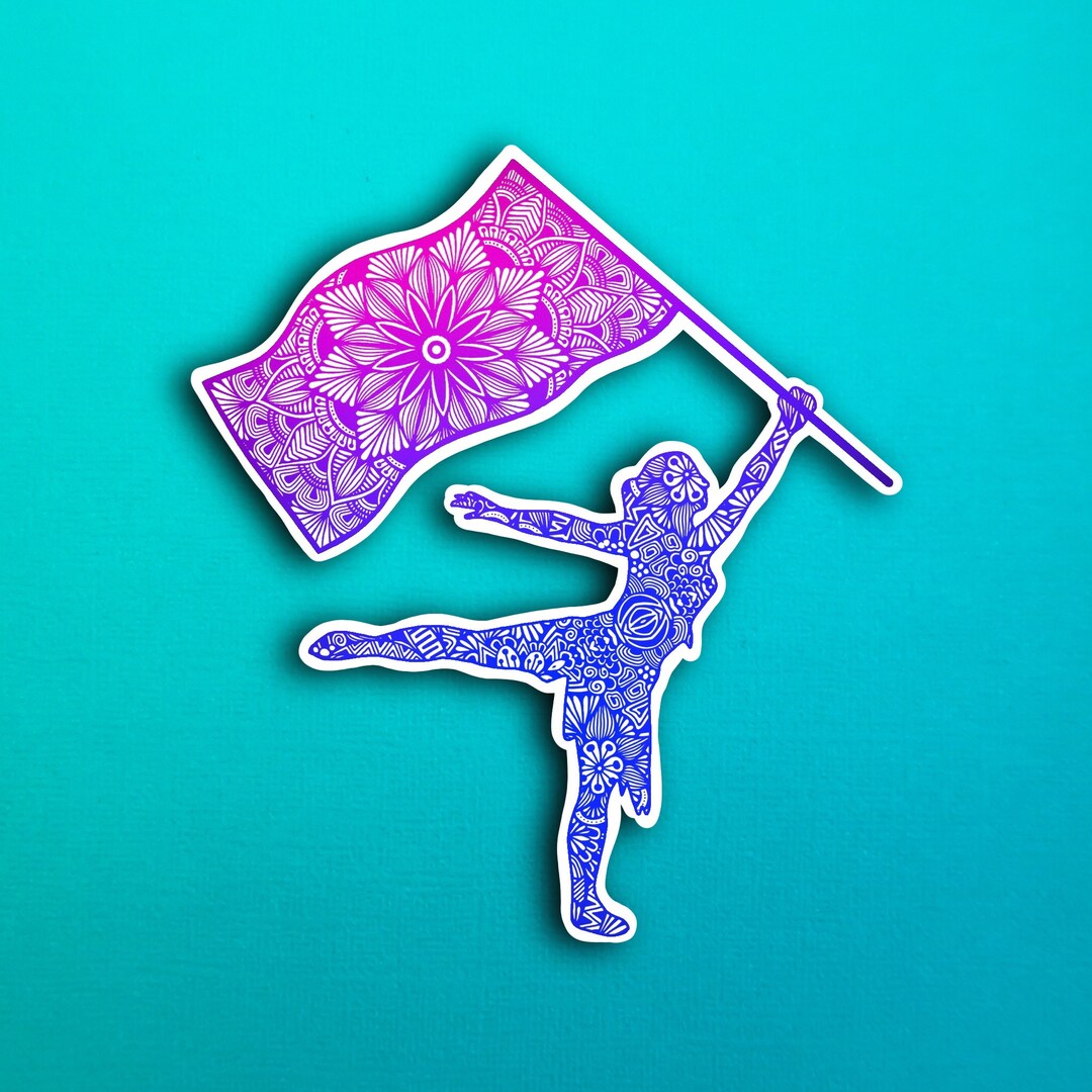 Pink Colorguard Sticker WATERPROOF - Etsy