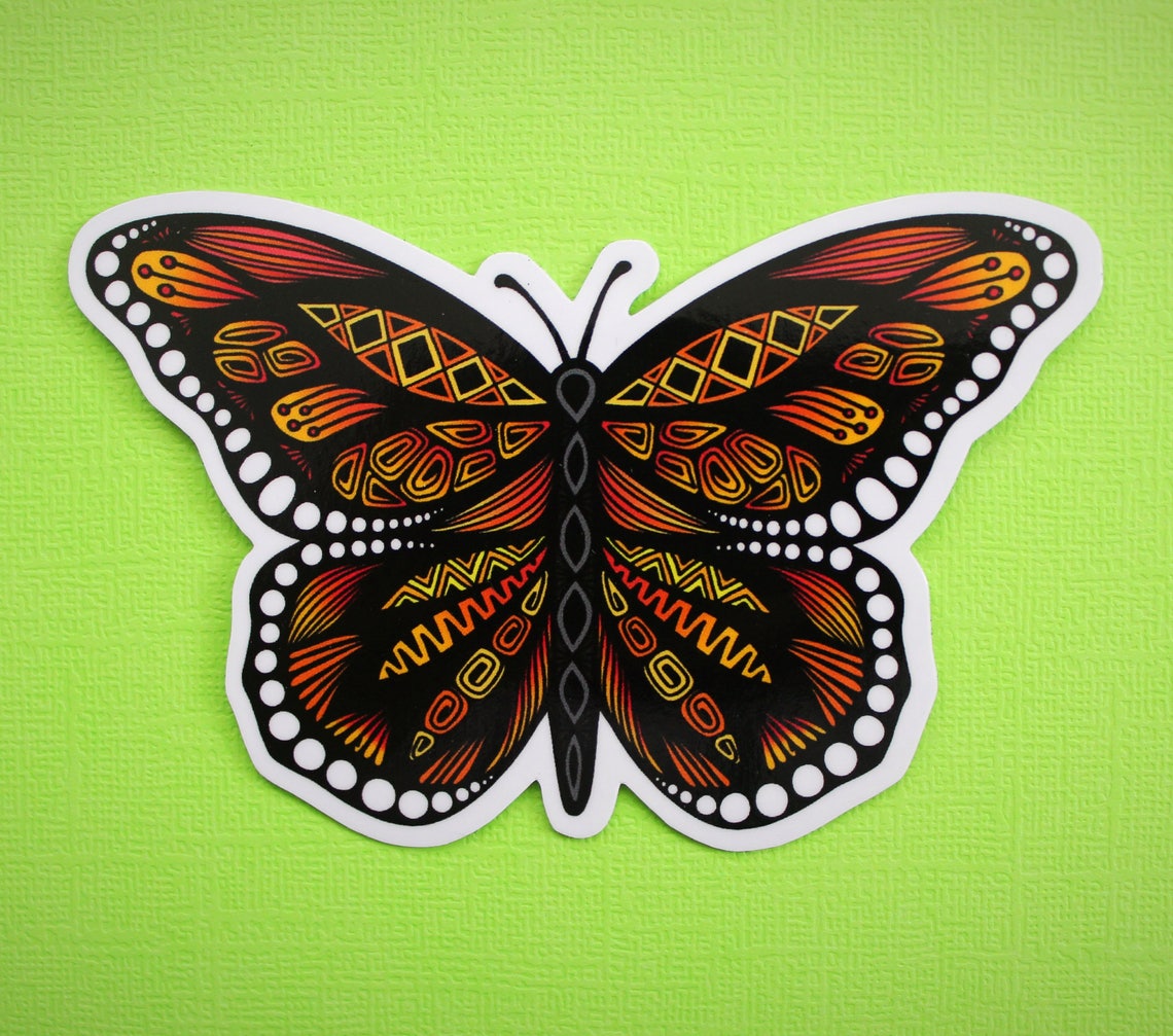 Monarch Butterfly Sticker WATERPROOF - Etsy