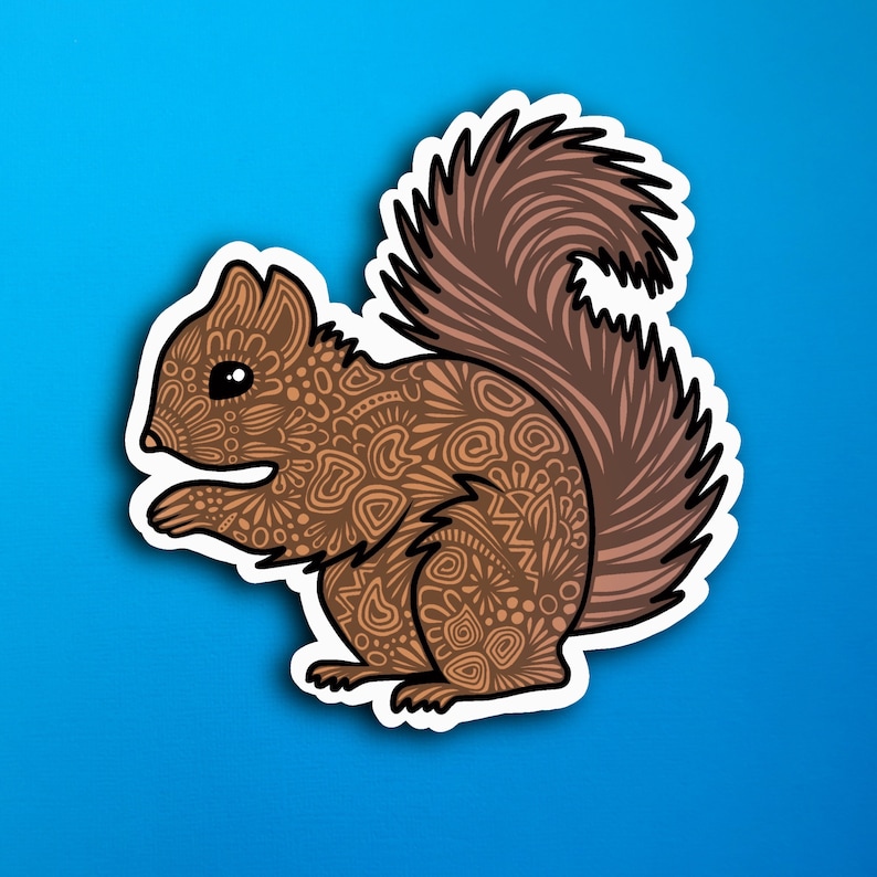 Squirrel Sticker WATERPROOF - Etsy