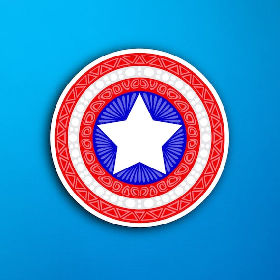 Captain America Sticker WATERPROOF - Etsy